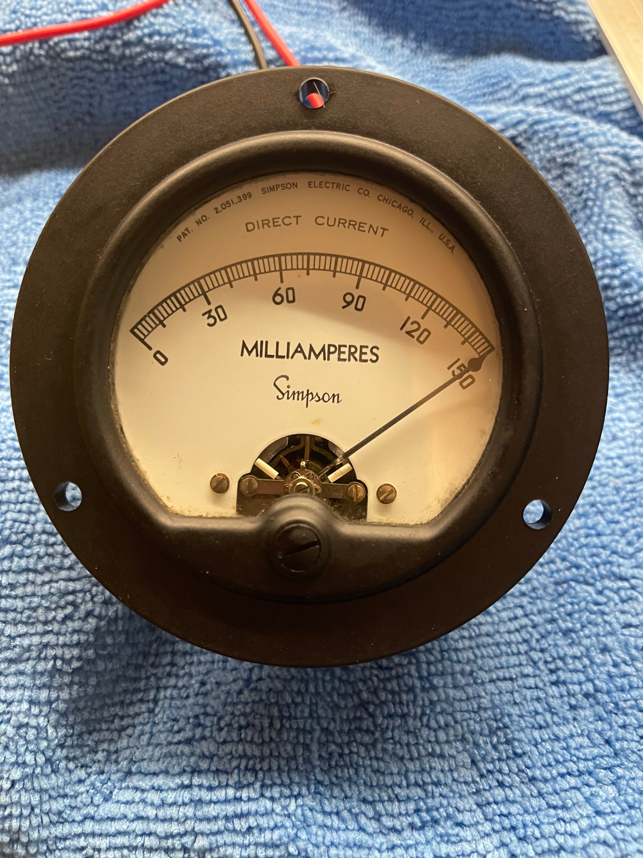 Vintage Simpson Model 25, 0-150 Milliamp DC Panel Meter, 3.5 Inch ...