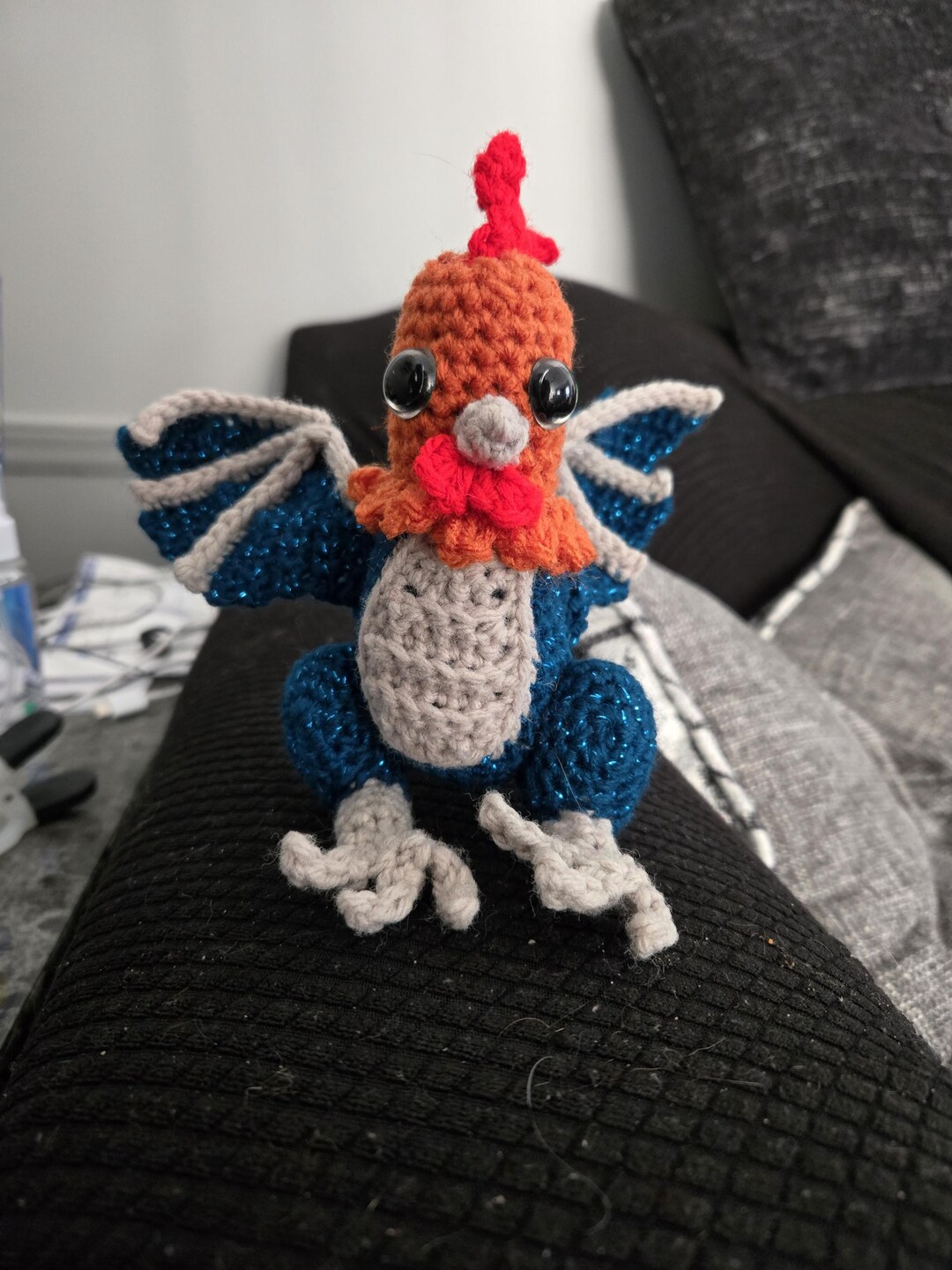 Cockatrice Crochet Amigurami Plush Mythical Creature Toy - Etsy