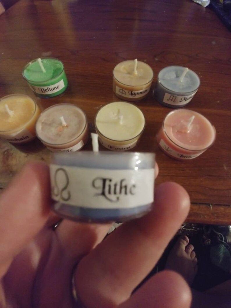 Sabbat Ritual Candles Paganist Wiccan Ritual Eight Pack Soy Tea Light ...