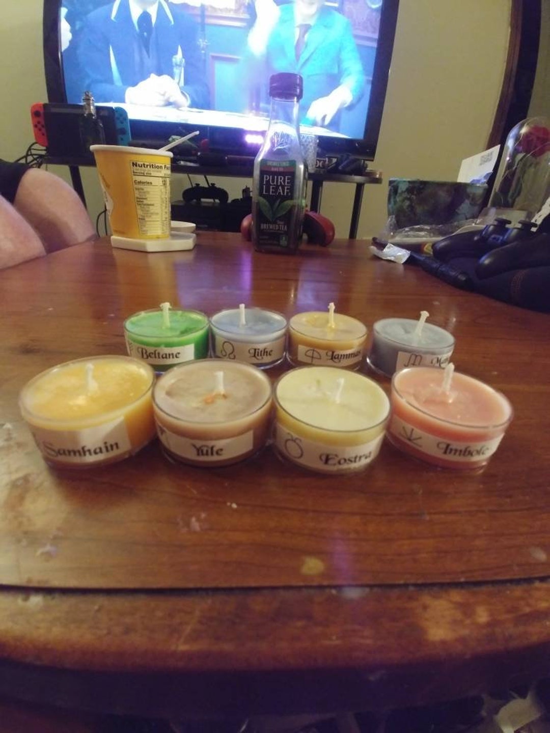 Sabbat Ritual Candles Paganist Wiccan Ritual Eight Pack Soy Tea Light ...