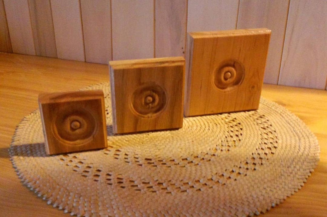 Rosettes, Wood Moulding, Window and Door Trim, Handcrafted, 6 Pcs. Per ...