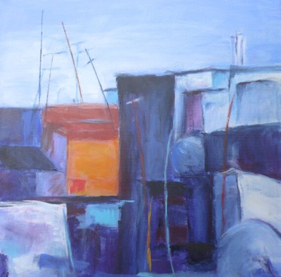 Toile abstraite peinture acrylique 8 | Etsy