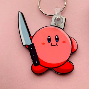 Kirby Knife Keyring, Pin Badge and (new) Large Magnet. Can Be ...