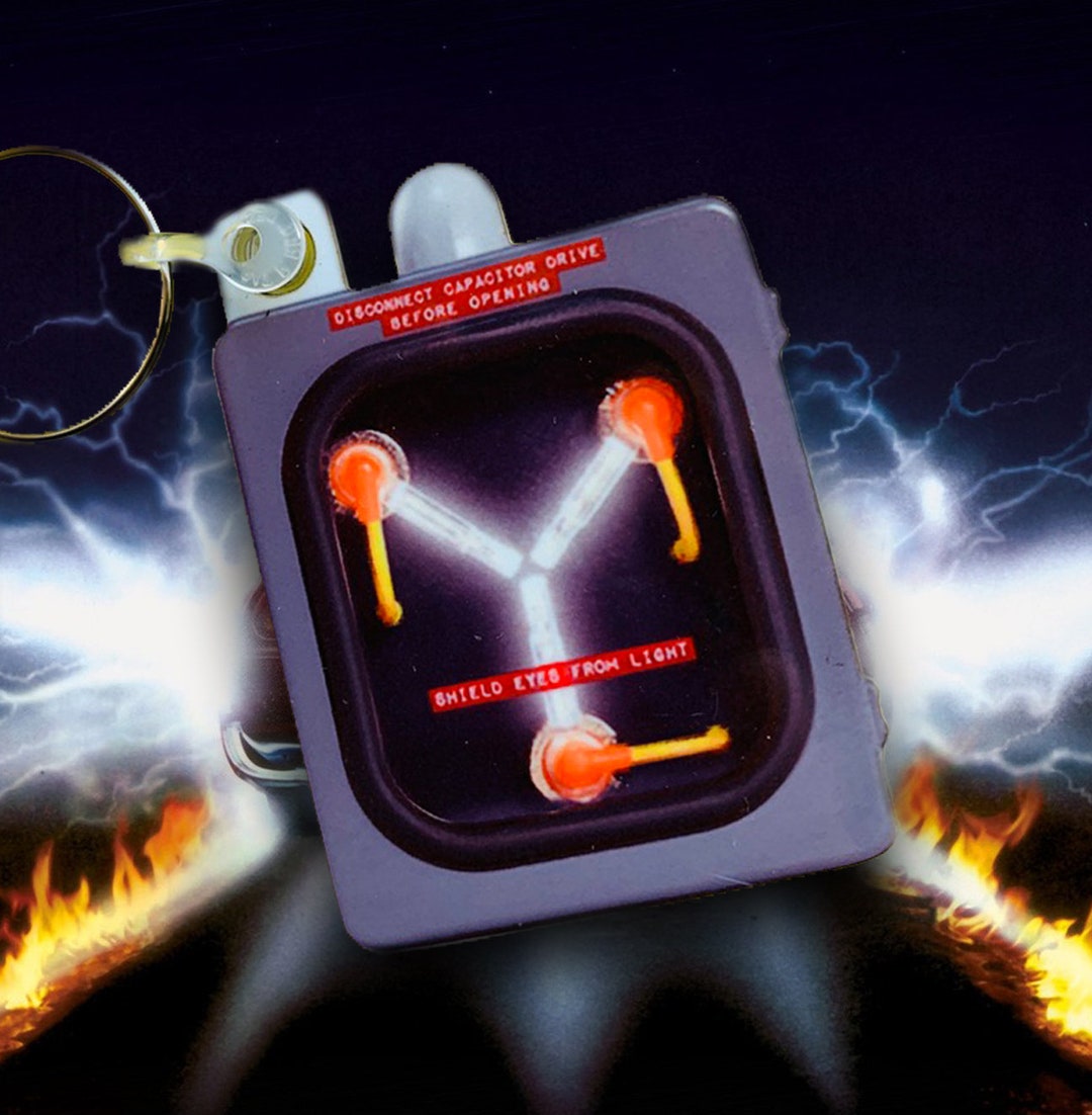 Flux Capacitor- Back to the Future Keyring, Pin Badge and (new) Large ...