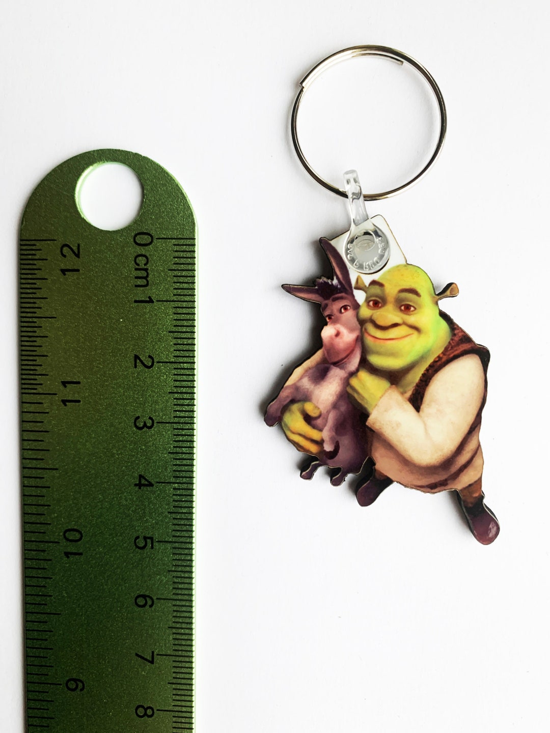 Shrek and Donkey Keyring, Pin Badge and (new) Large Magnet. Can Be ...