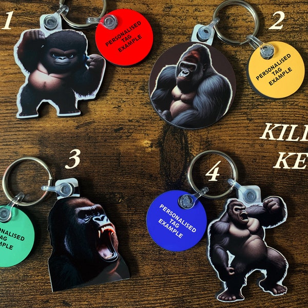 Gorilla Keychain - Etsy