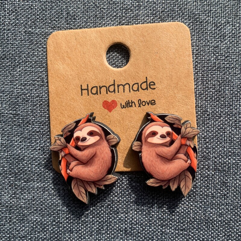 Sloth Earrings - Etsy