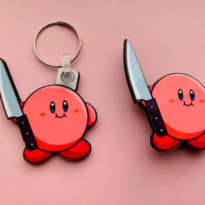 Kirby Knife Keyring, Pin Badge and (new) Large Magnet. Can Be ...