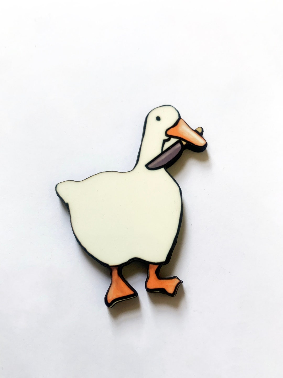 Goose With Knife Pin Badge, Fridge Magnet and Keychain- Option to ...