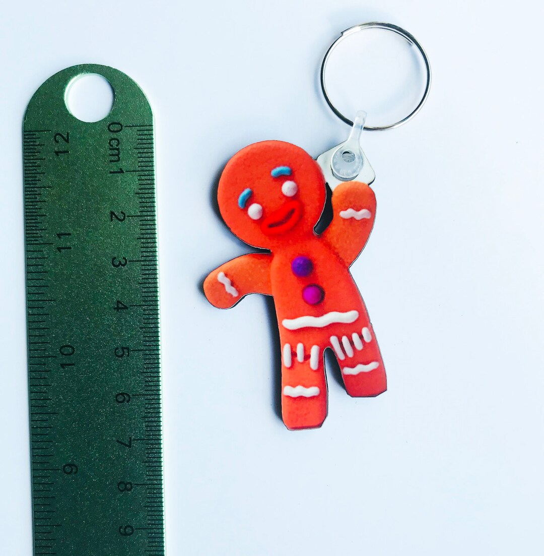 Gingerbread Man - Shrek Keyring, Pin Badge and (new) Large Magnet. Can ...