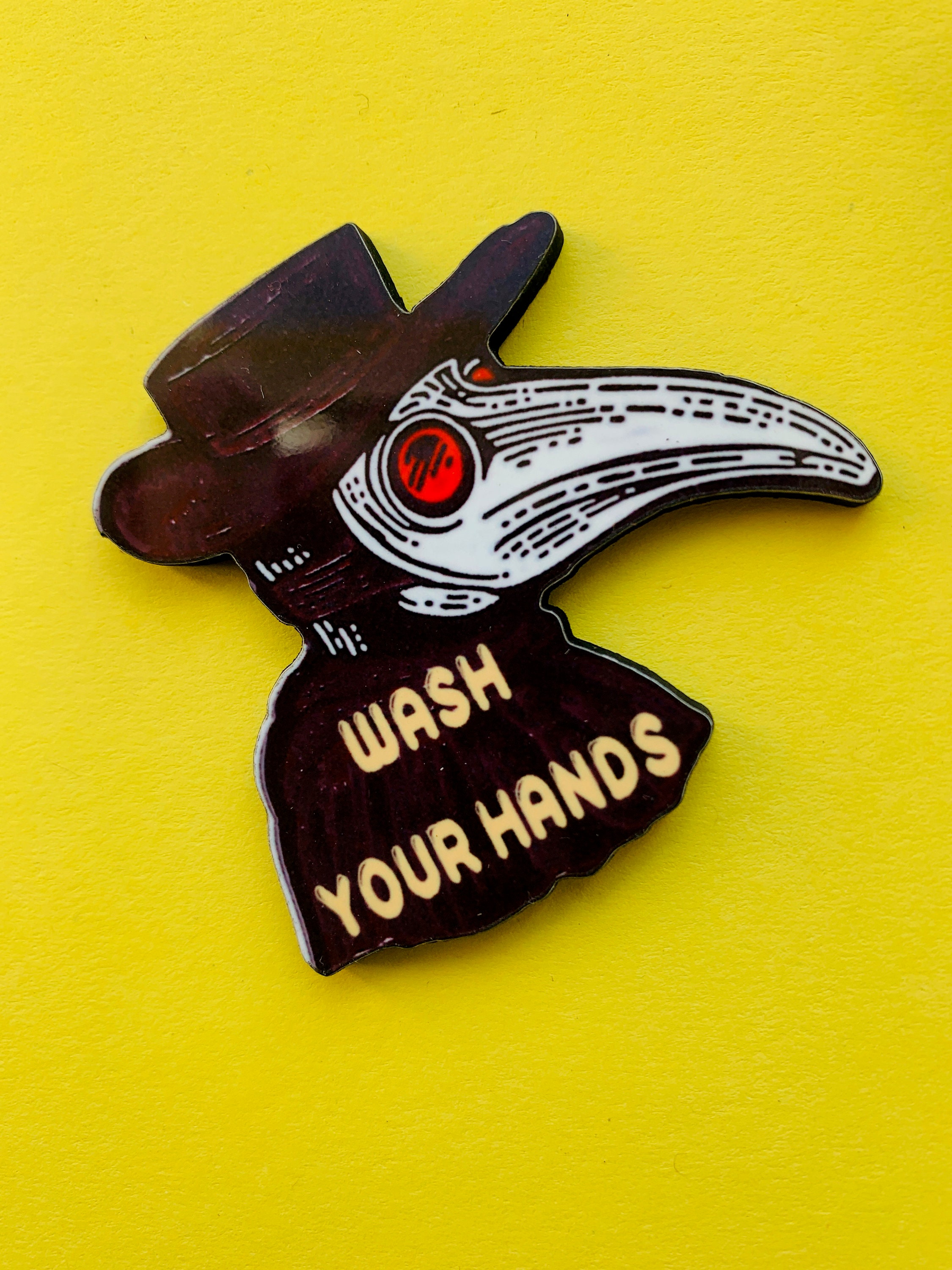 Plague Doctor Keyring Pin Badge and new Large Magnet. - Etsy UK