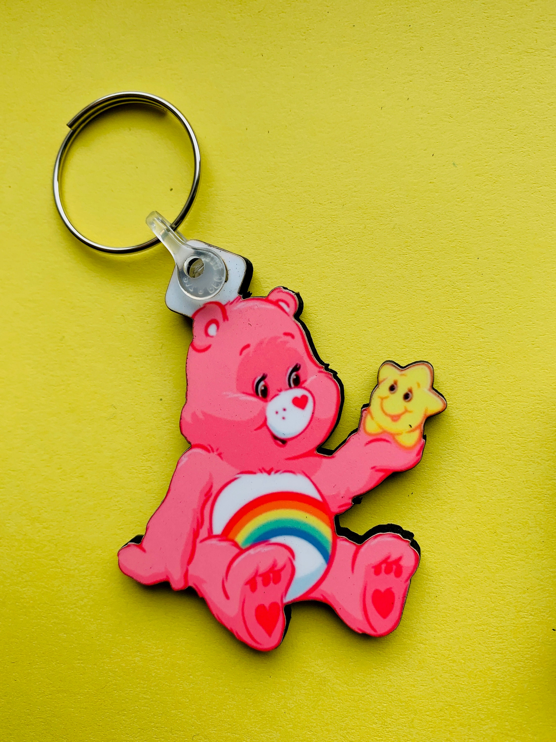 Care Bears Keyring Pin Badge and new Large Magnet. | Etsy UK