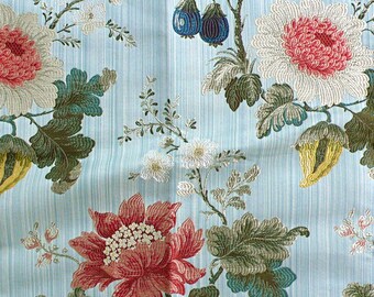 SCALAMANDRE ROCAILLE Floral Silk Fabric 10 Yards Multi on Lt | Etsy