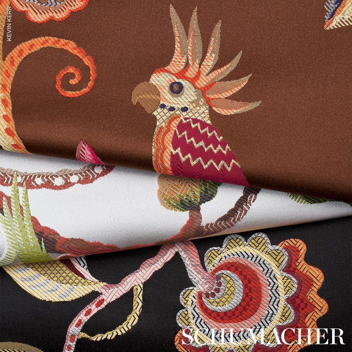 SCHUMACHER Fanciful Birds of Paradise Flora & Fauna Jacquard Weave ...