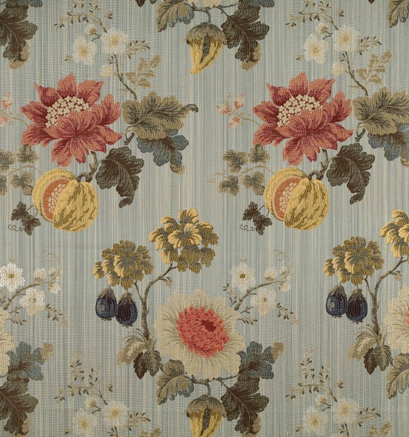 SCALAMANDRE PERRAULT SILK Lampas Colony Collection Fabric 10 Yards ...