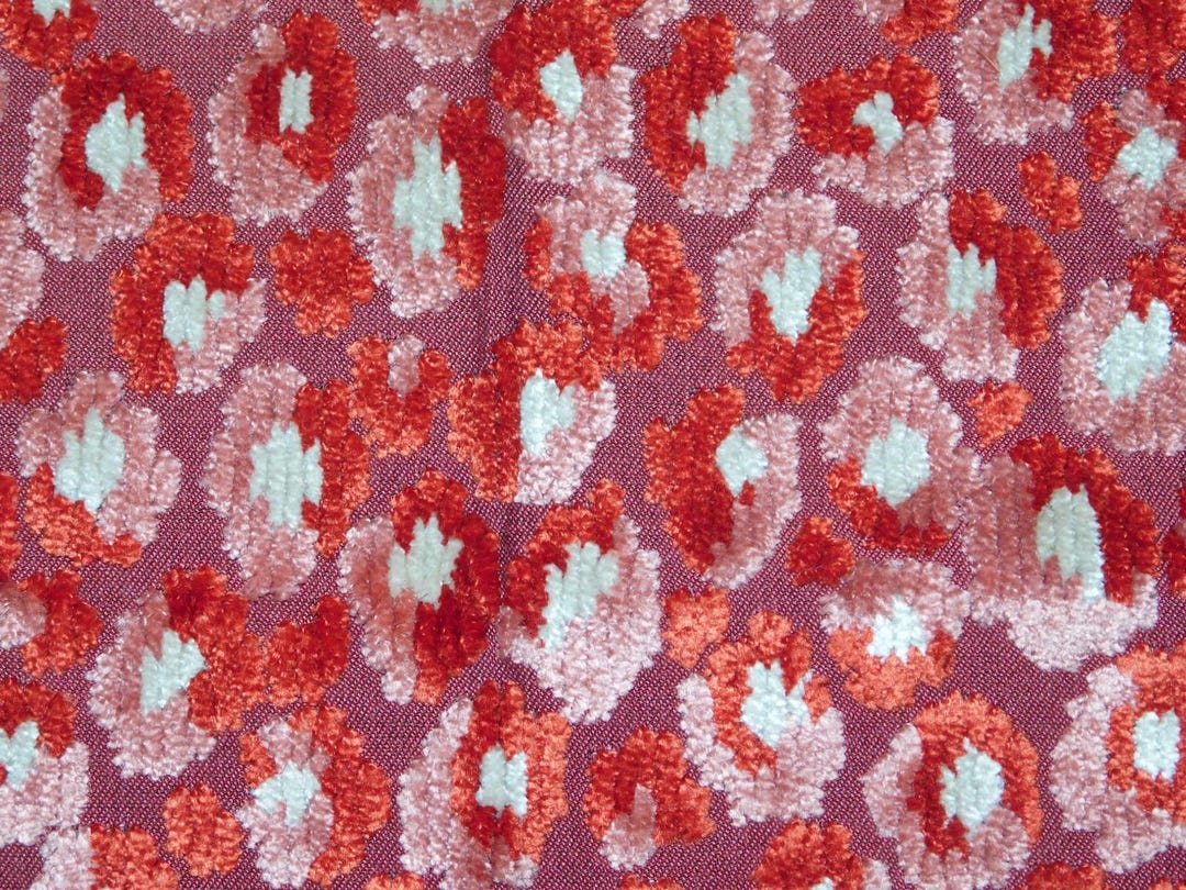 JANE CHURCHILL Wild Cat Animal Velvet Upholstery Fabric 10 Yards Copper ...