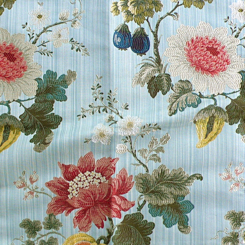 SCALAMANDRE PERRAULT SILK Lampas Colony Collection Fabric 10 Yards ...