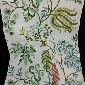 COLEFAX & FOWLER Fern Tree Embroidered Leaf Fabric 10 Yards Green - Etsy