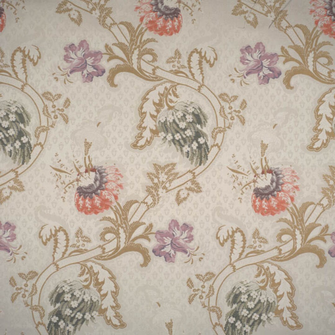 SCALAMANDRE ROCAILLE Floral Silk Fabric 3 Yards Multi on Ivory - Etsy