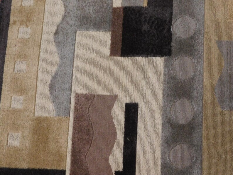 CLARENCE HOUSE ART Deco Gros Point Velvet Fabric 3 Yards Neutral Multi ...