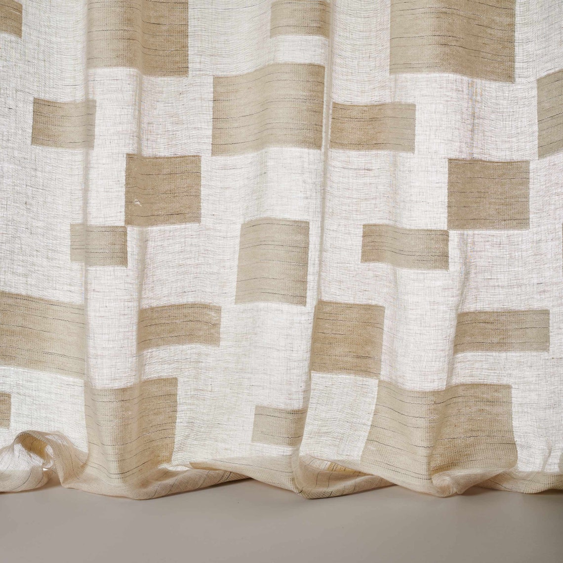 LARSEN Blocks Sheer Voile Linen Cotton Fabric 10 Yards Linen - Etsy