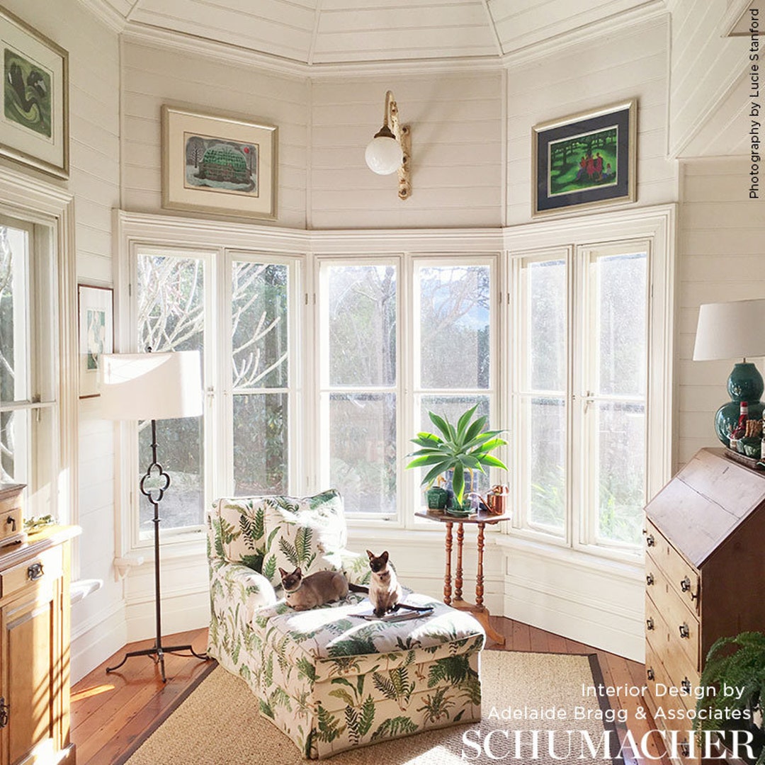 SCHUMACHER ALL OVER Ferns Les Fougeres Linen Fabric 10 Yards Spring - Etsy