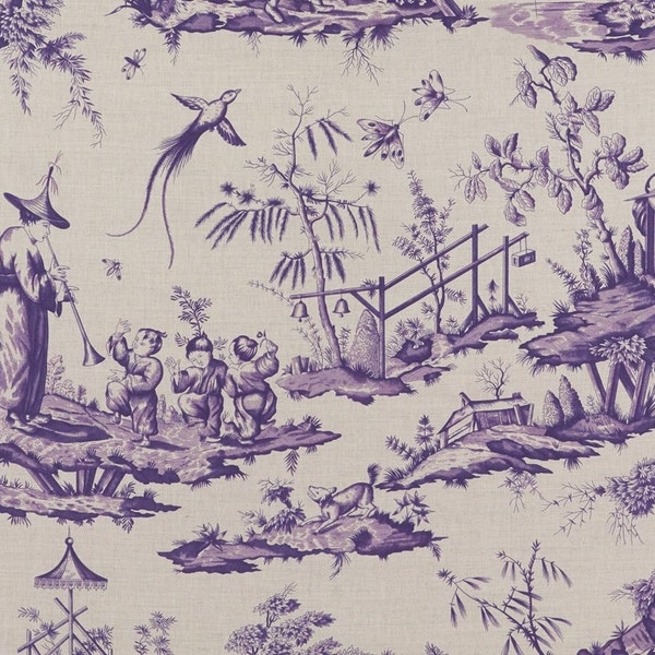 Purple Toile - Etsy