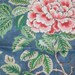 COLEFAX & FOWLER Lovely Birds Floral Linen Print Fabric 10 Yards Navy ...