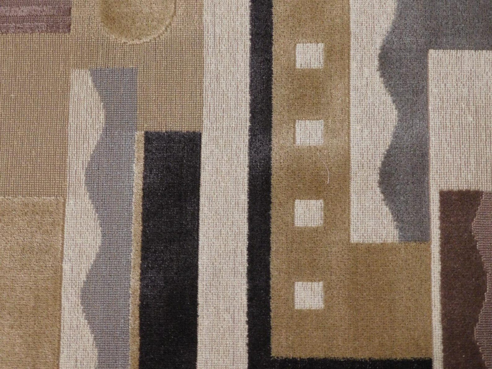 CLARENCE HOUSE ART Deco Gros Point Velvet Fabric 3 Yards Neutral Multi ...