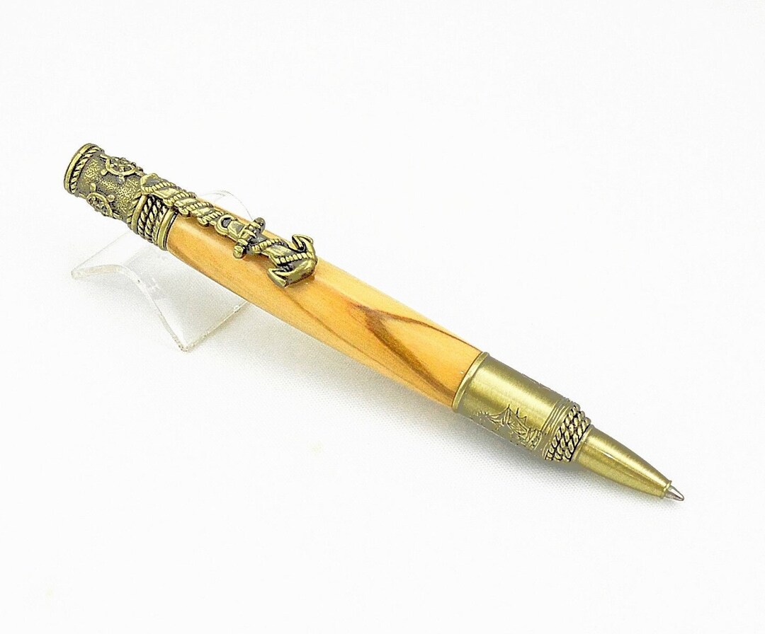 Handmade Olivewood Nautical Ballpoint Twist Pen by Oak Lane Woodworks ...