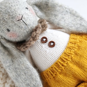 Knit Bunny Toy - Knitted Bunny - Knitted Toy - Gift for Kids ...