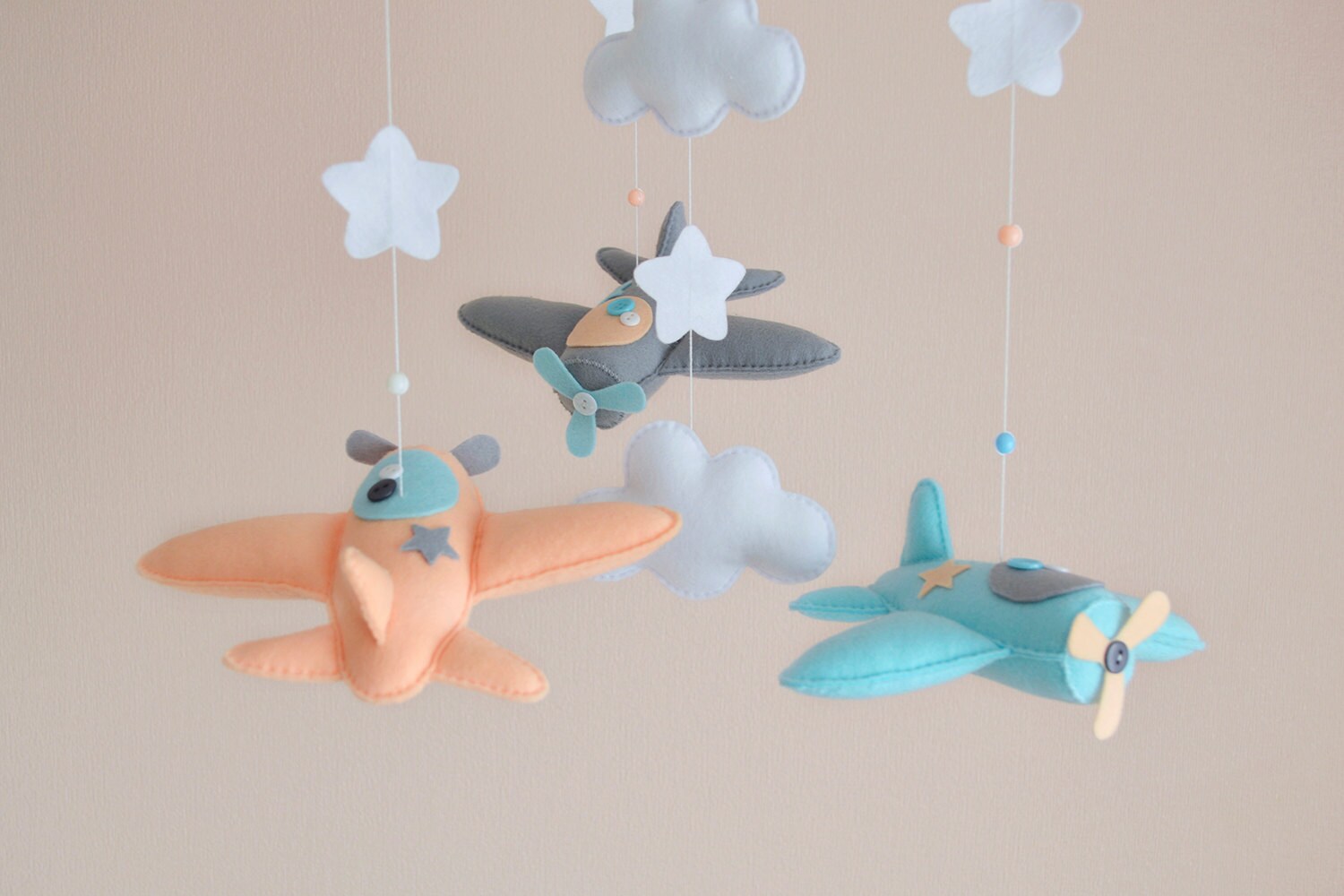 Felt Airplane Baby Mobile - Nursery Decor - Etsy
