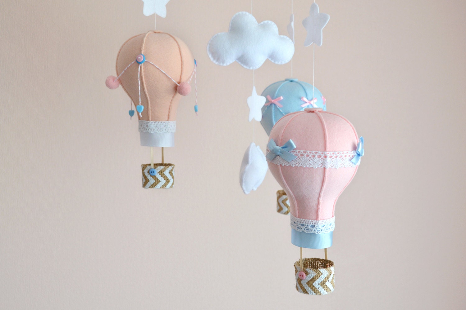 Baby mobile Hot air balloon mobile Balloon mobile | Etsy