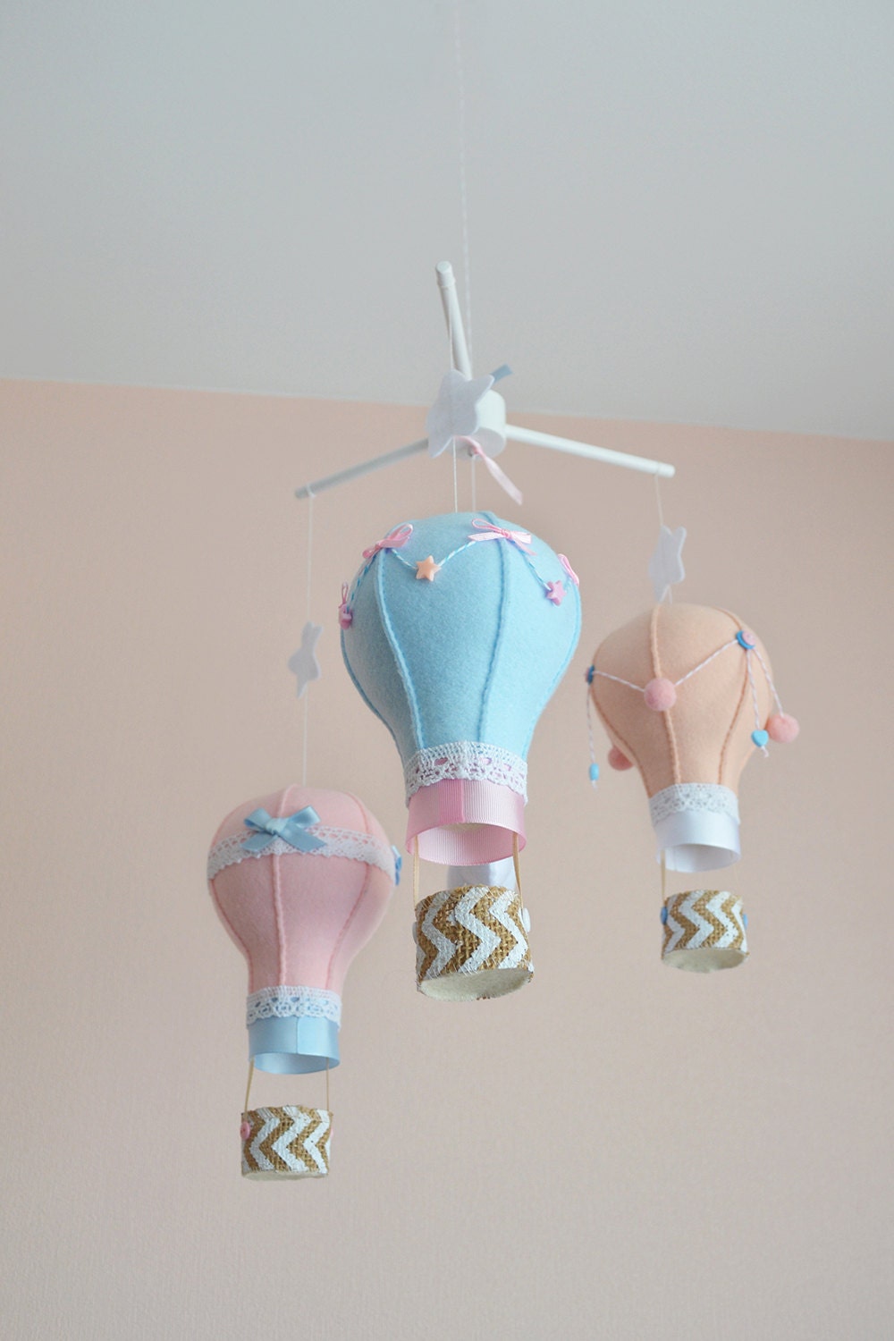 Baby mobile Hot air balloon mobile Balloon mobile | Etsy