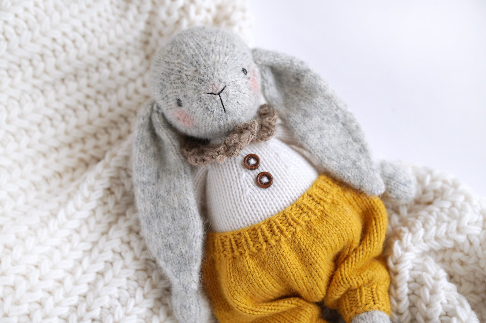 Knit Bunny Toy Knitted Bunny Knitted Toy Gift for Kids - Etsy