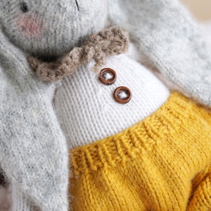 Knit Bunny Toy - Knitted Bunny - Knitted Toy - Gift for Kids ...