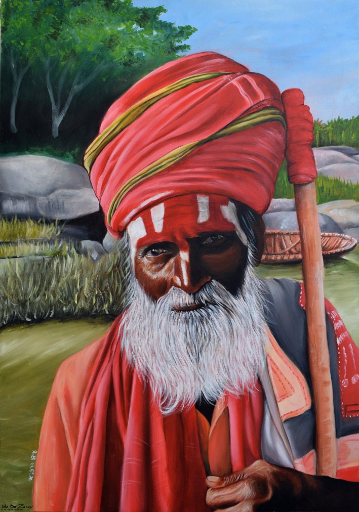 Indian BABA, the Face of India - Etsy