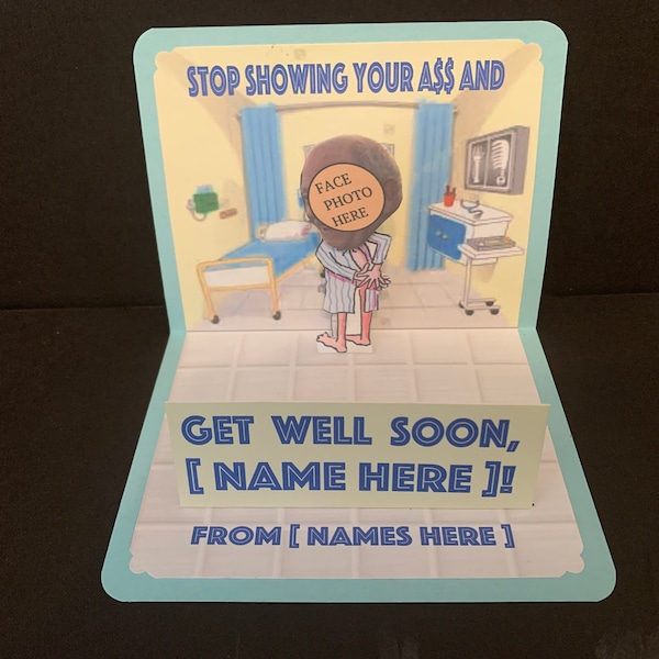 Funny Get Well Card - Etsy