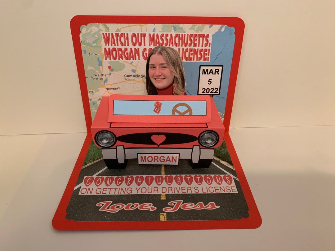BOBBLEHEAD New Driver Congratulations or Birthday Pop up Card ...