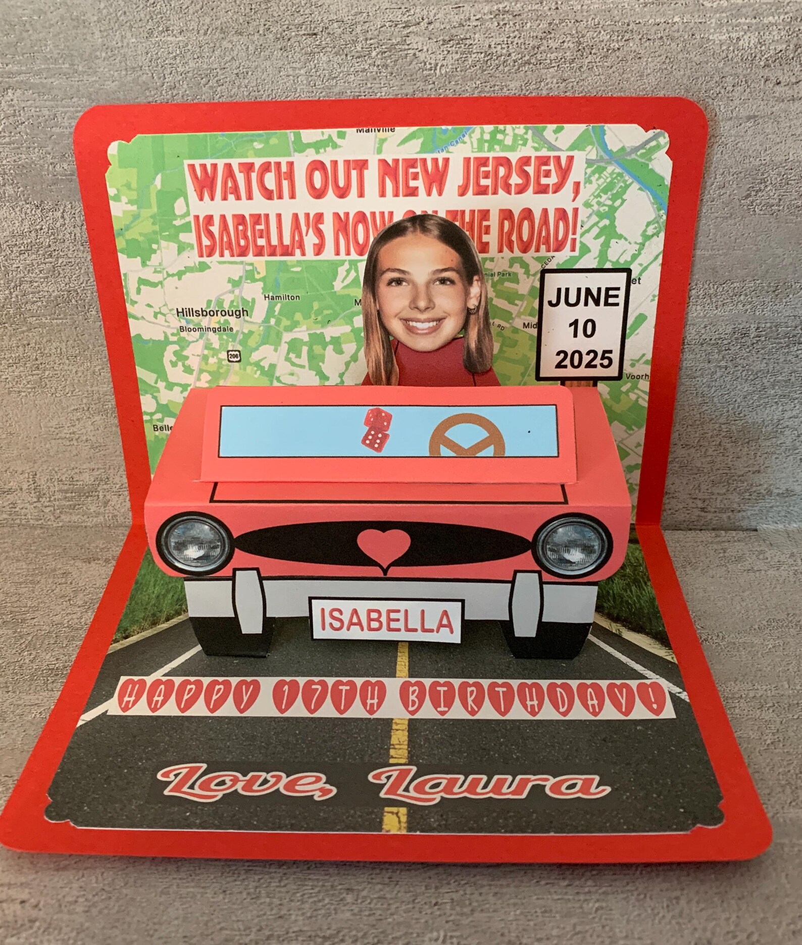 New Driver Congratulations (or Birthday) BOBBLEHEAD Pop up Card ...
