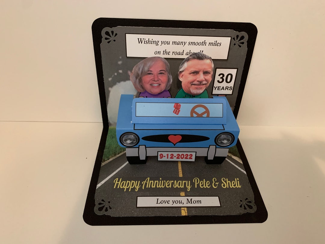 BOBBLEHEAD Anniversary or Wedding Pop up Card Personalized - Etsy