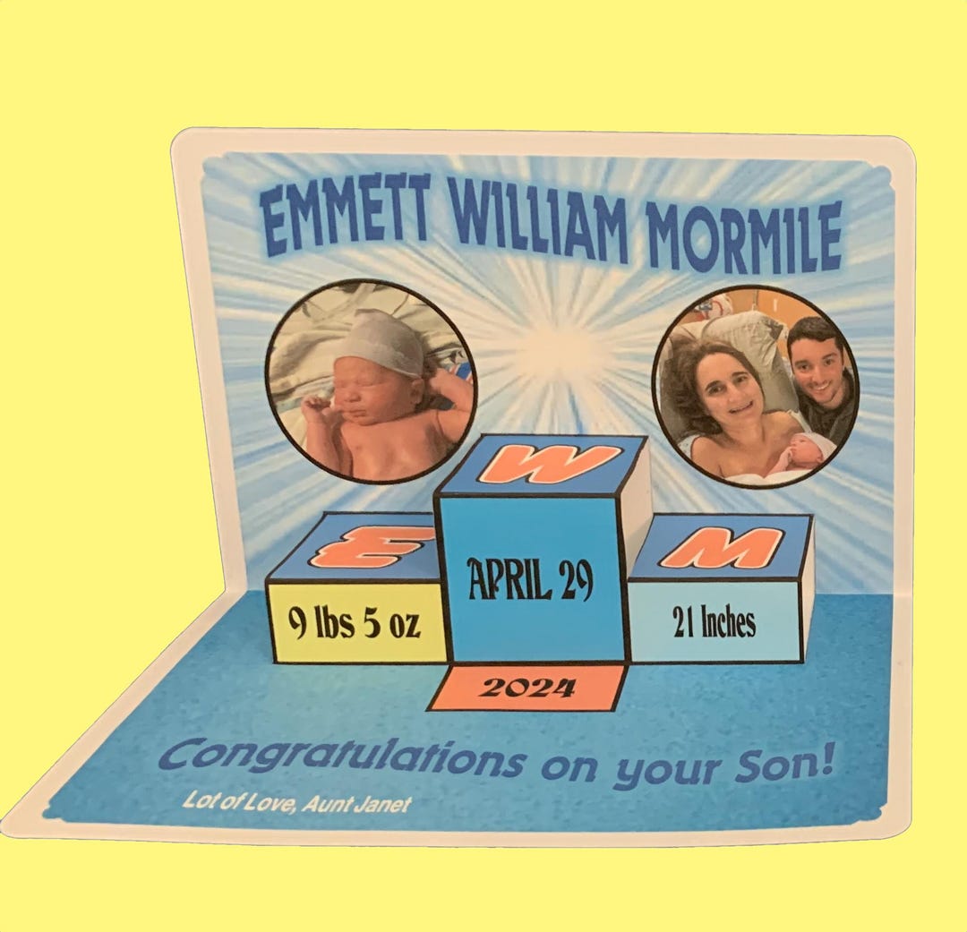 Baby Congratulations Pop up Card Personalized - Etsy