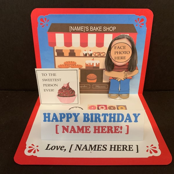 Baking Theme Birthday Card - Etsy