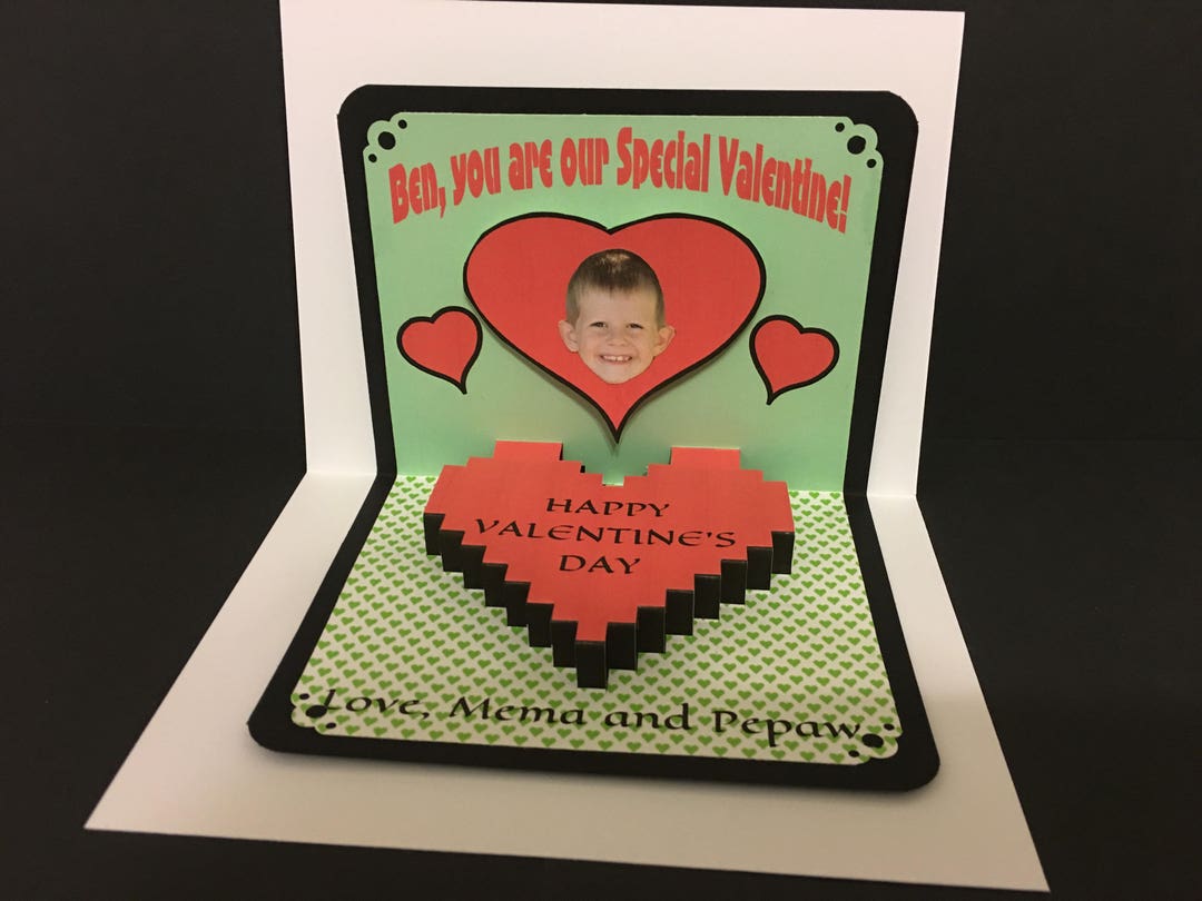 Valentine's Day Pop up Card Especially for Kids With Springing Heart ...