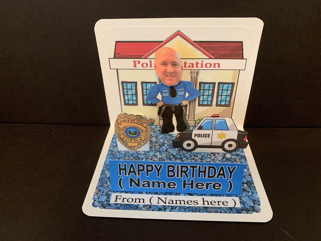 BOBBLEHEAD POLICEMAN Pop up Personalized - Etsy