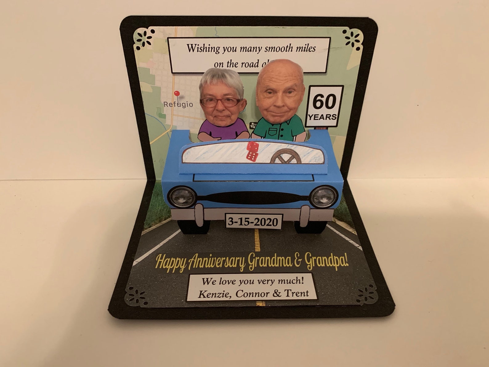 BOBBLEHEAD Anniversary or Wedding Pop up Card Personalized | Etsy