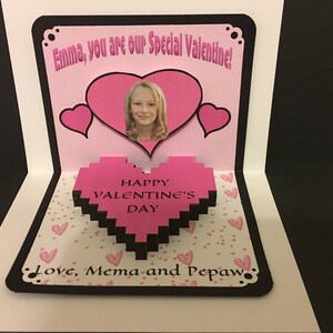 Valentine's Day Pop up Card Especially for Kids With Springing Heart ...