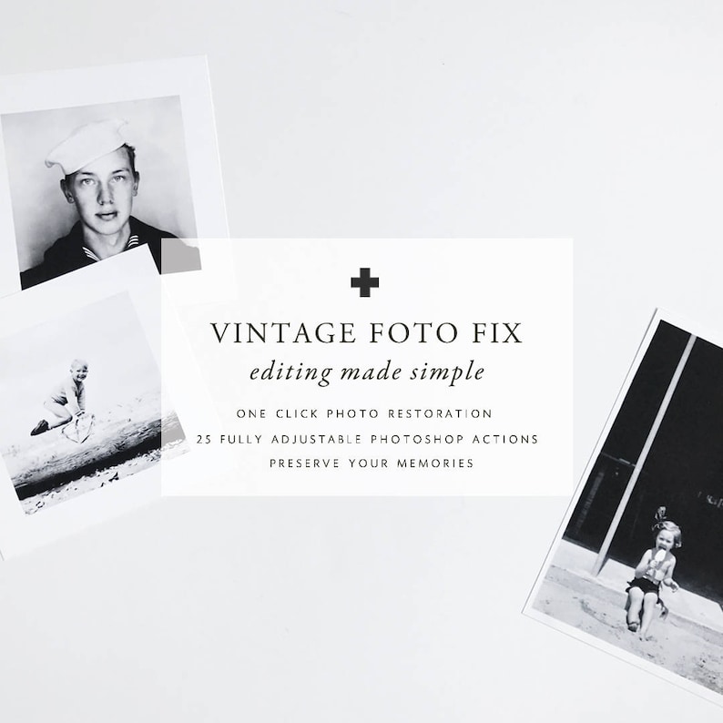 VINTAGE FOTO FIX Photoshop Actions to Quickly Retouch + Preserve Your ...