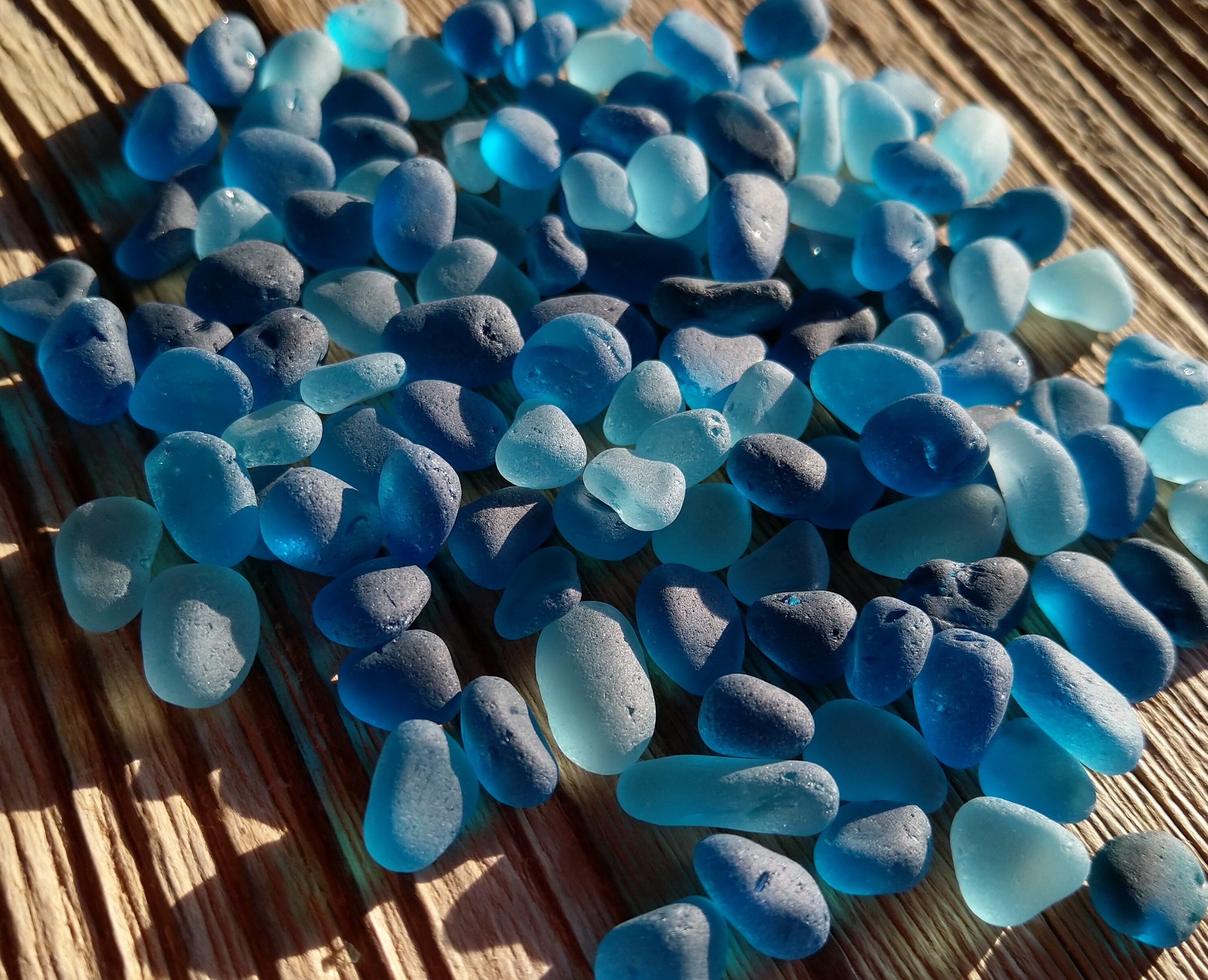 8-12mm Tiny Sea Glass Blue Glass Stones Blue Sea Glass Pebbles | Etsy
