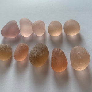 10pcs 17-23mm Pale Pastel Pink Sea Glass Stones - Etsy